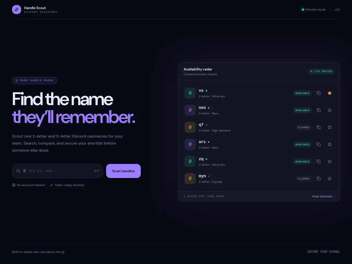 Discord Handle Checker