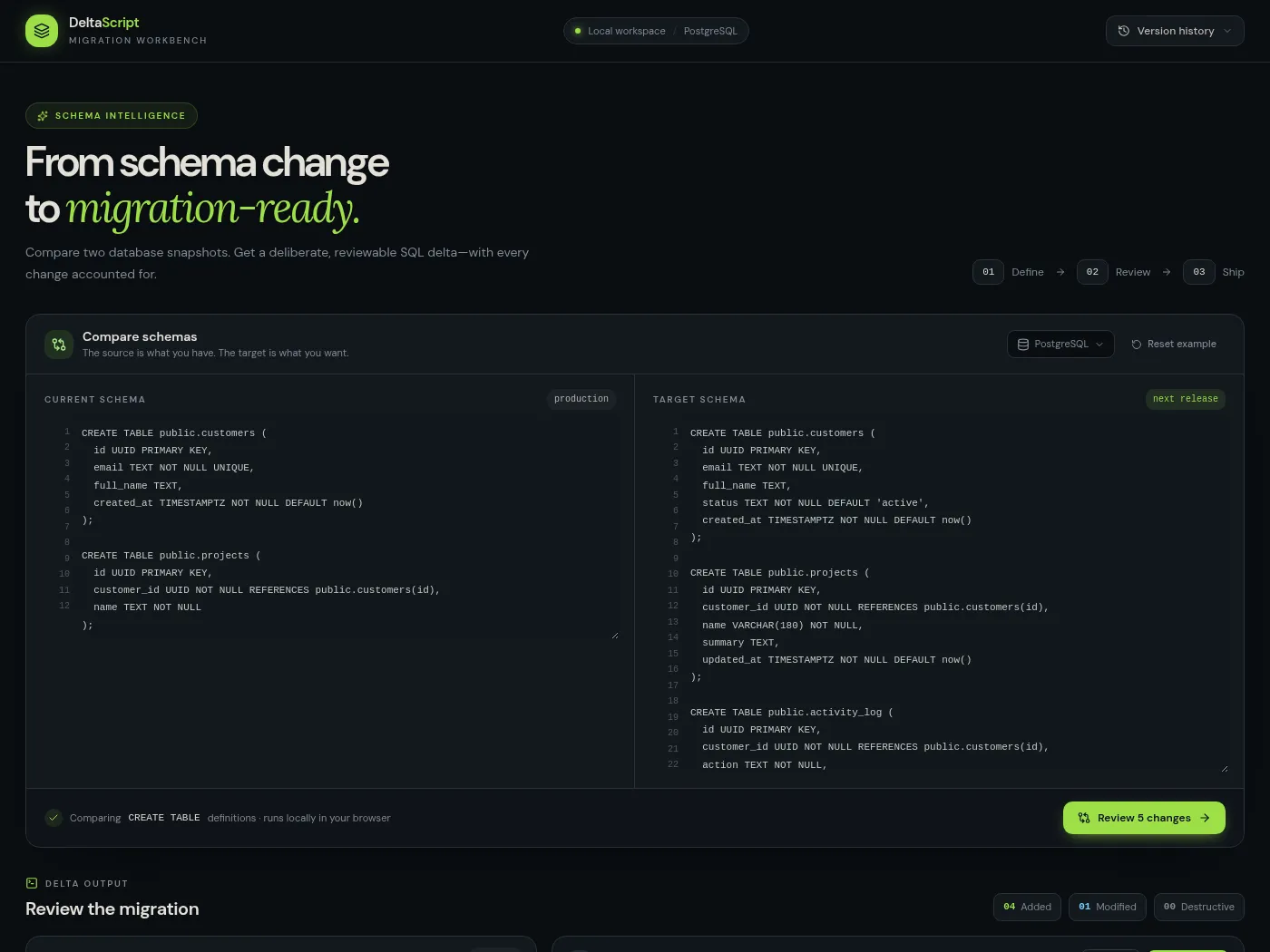 DeltaScript Generator