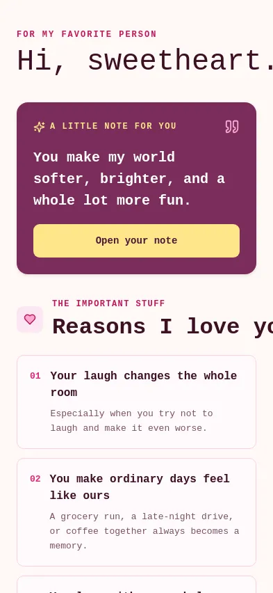 Sweetheart Moments
