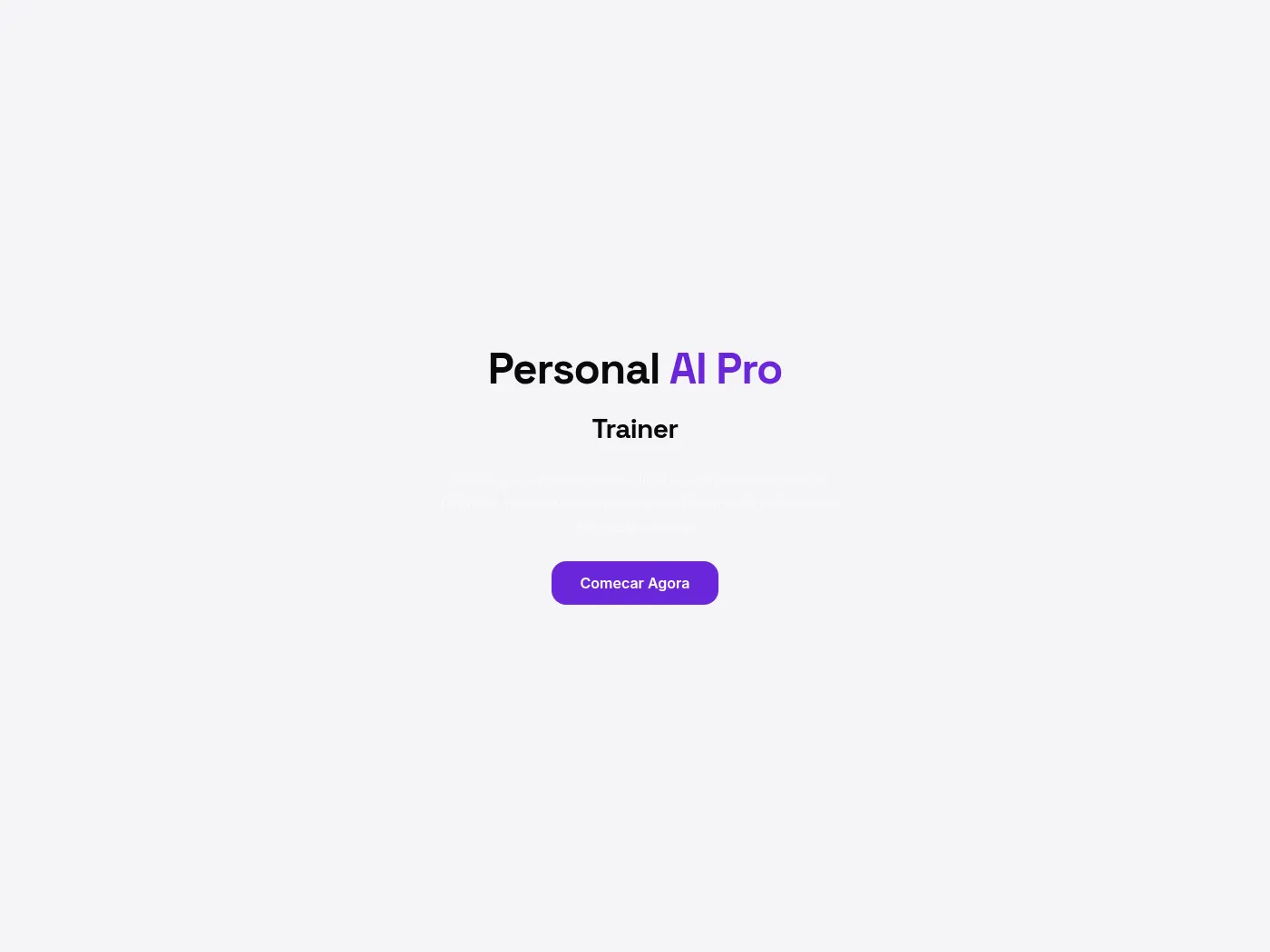 Personal AI Pro Trainer