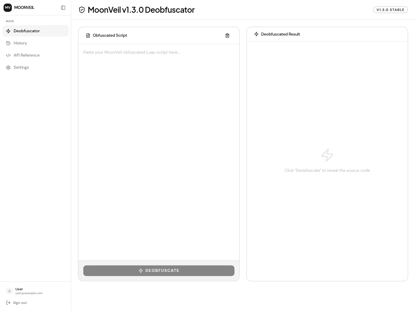 MoonVeil Luau Deobfuscator
