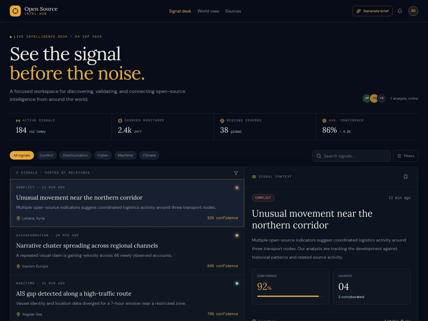 Open Source Intel Hub