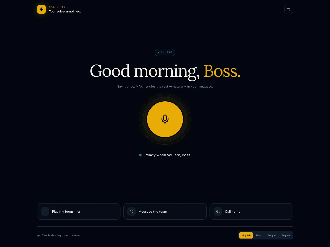 MAX Voice Assistant