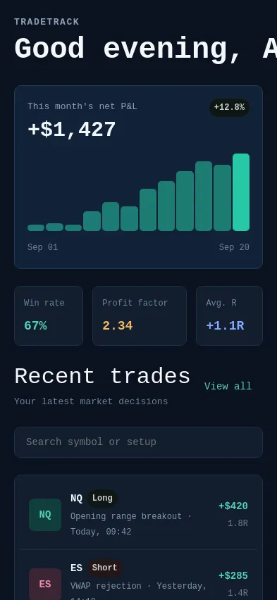 TradeTrack Mobile