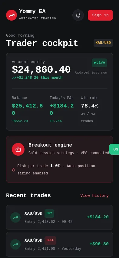 Yommy EA Mobile Trader