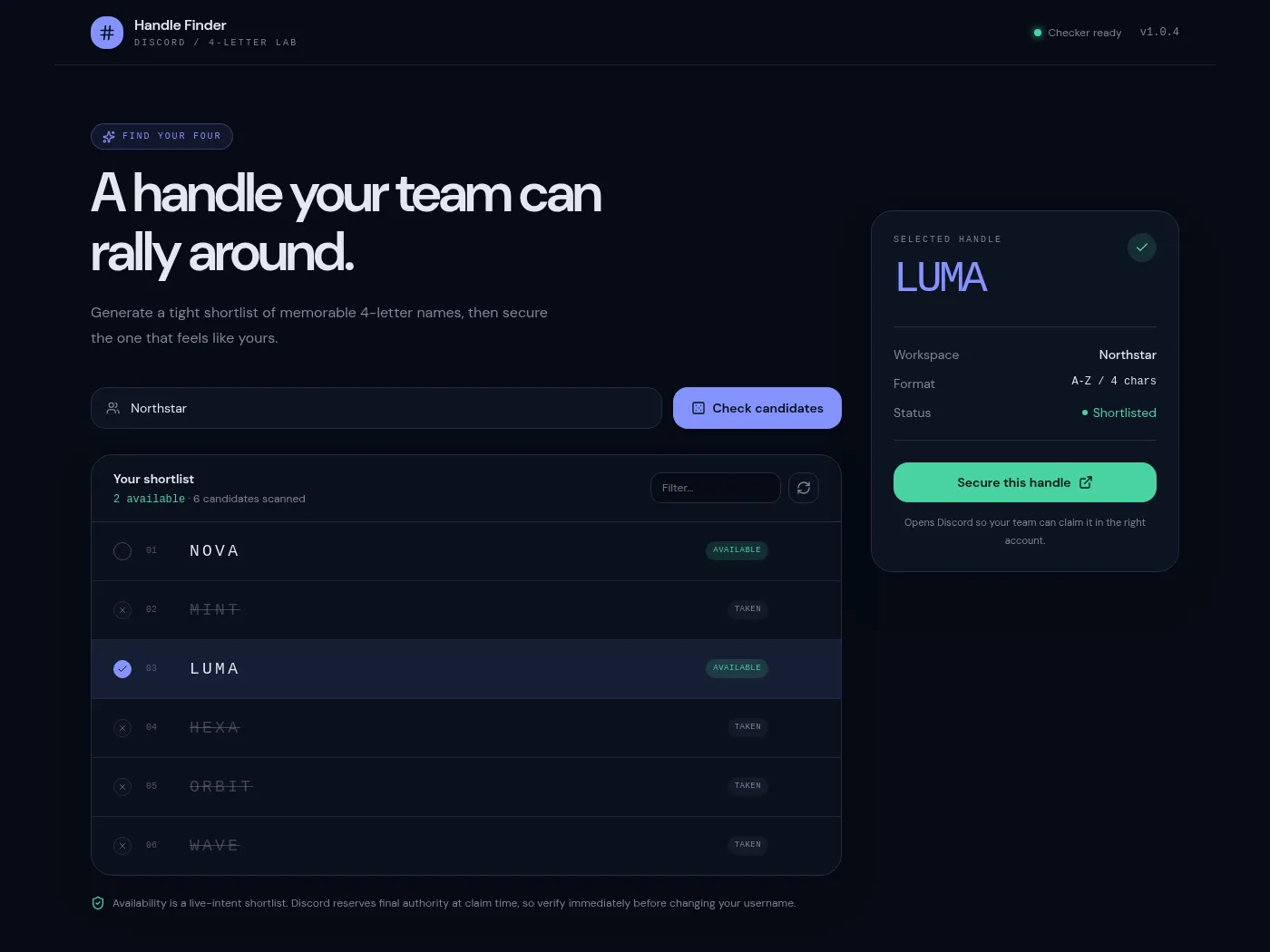 Discord Handle Finder