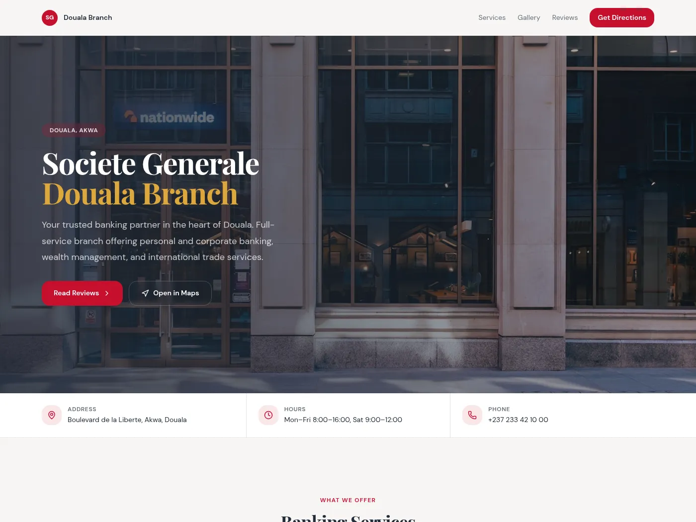 SG Douala Branch Finder