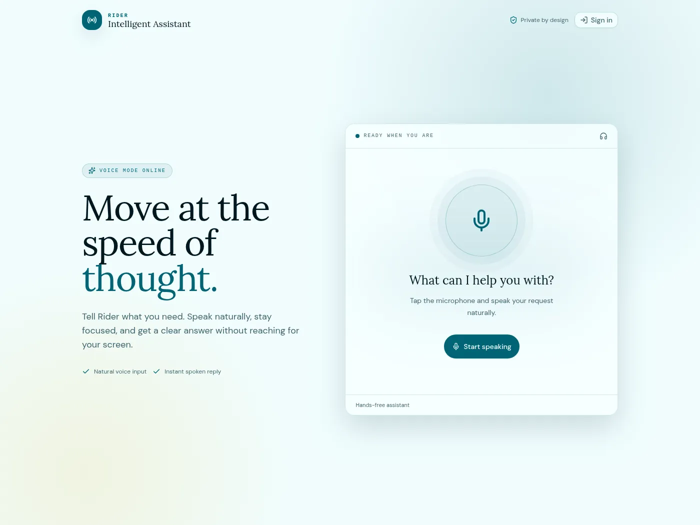 Rider Voice Assistant
