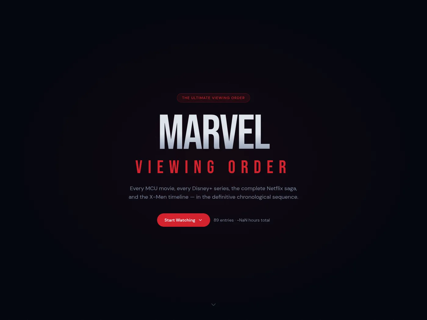 Marvel Viewing Guide