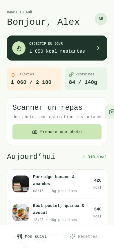 ScanFit Nutrition App
