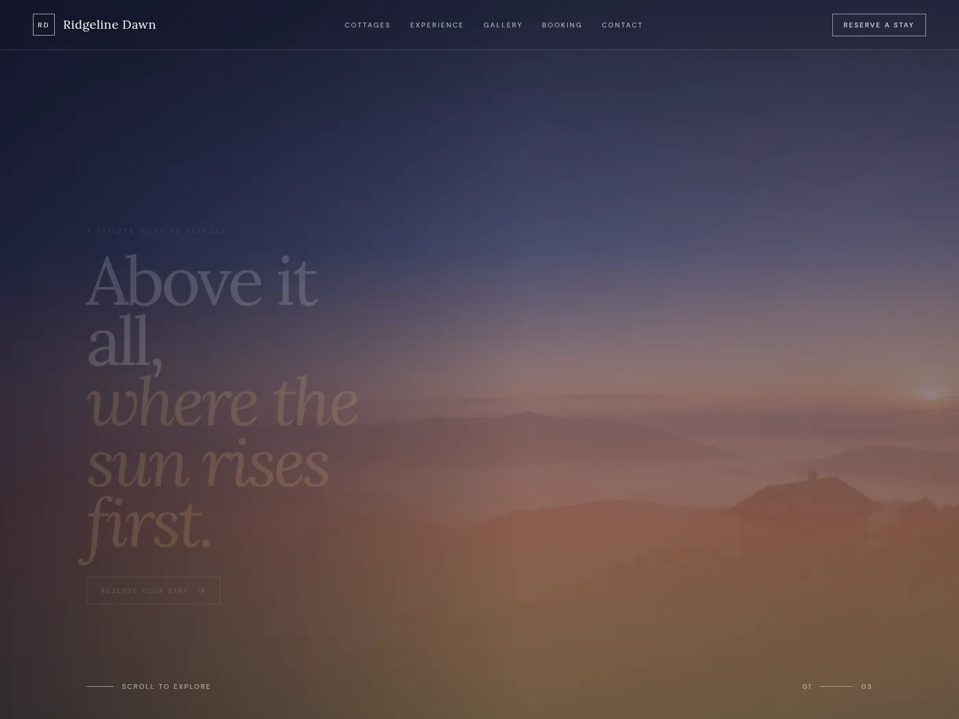 Ridgeline Dawn Cinematic Web
