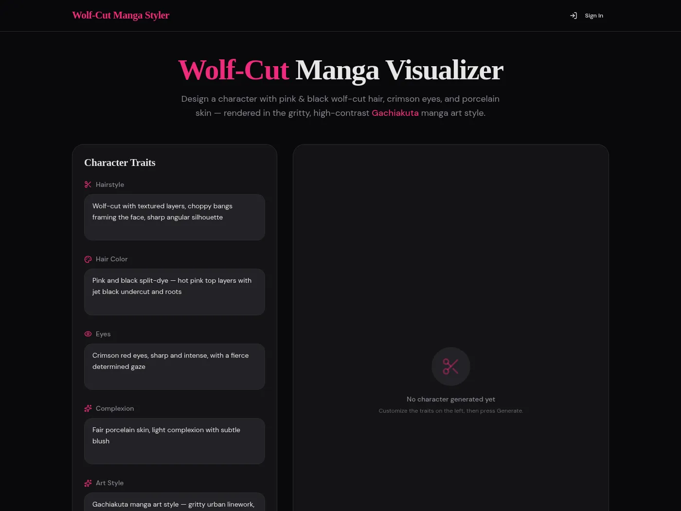 Wolf-Cut Manga Visualizer