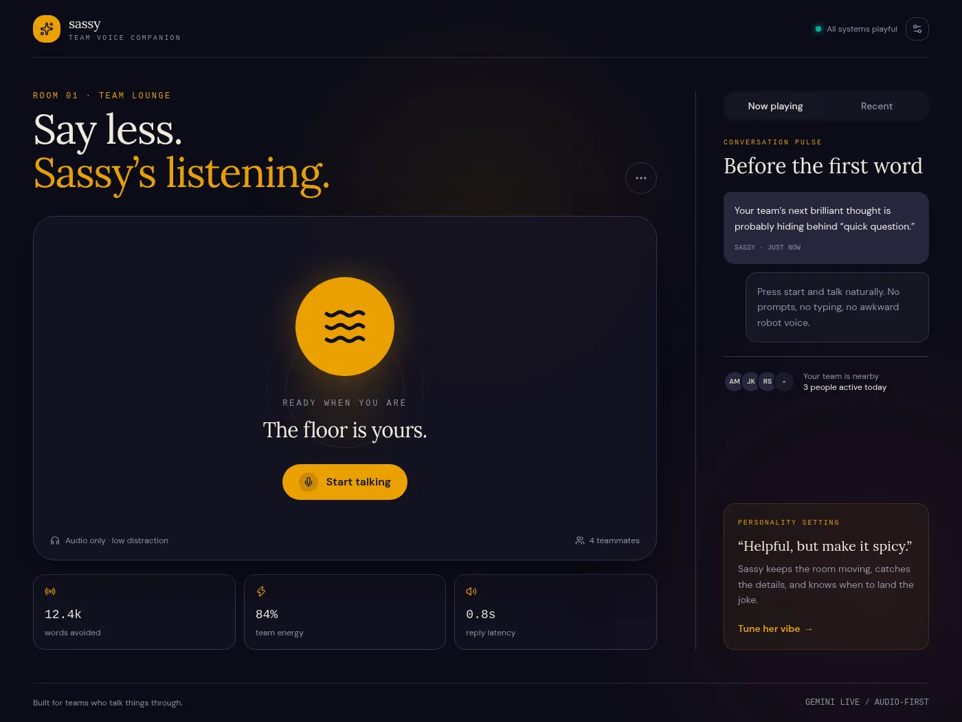 Sassy Gemini Voice Assistant