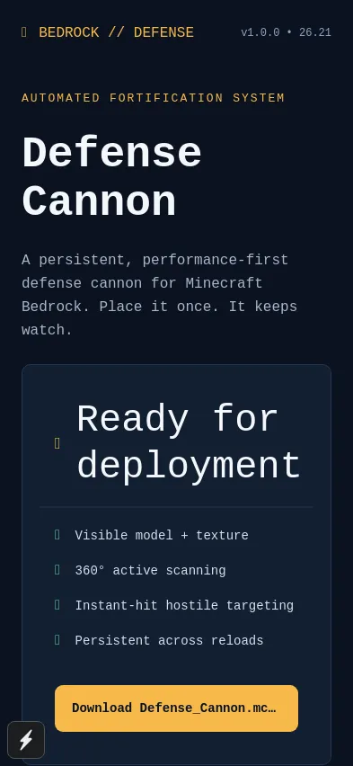 Bedrock Cannon Add-On