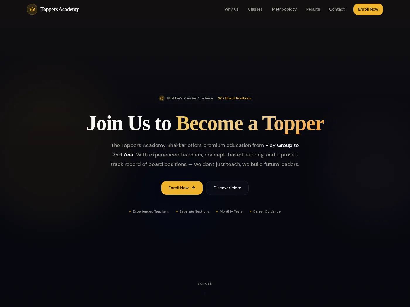 Toppers Academy 3D Landing