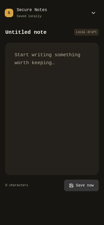 Secure Notes Mobile