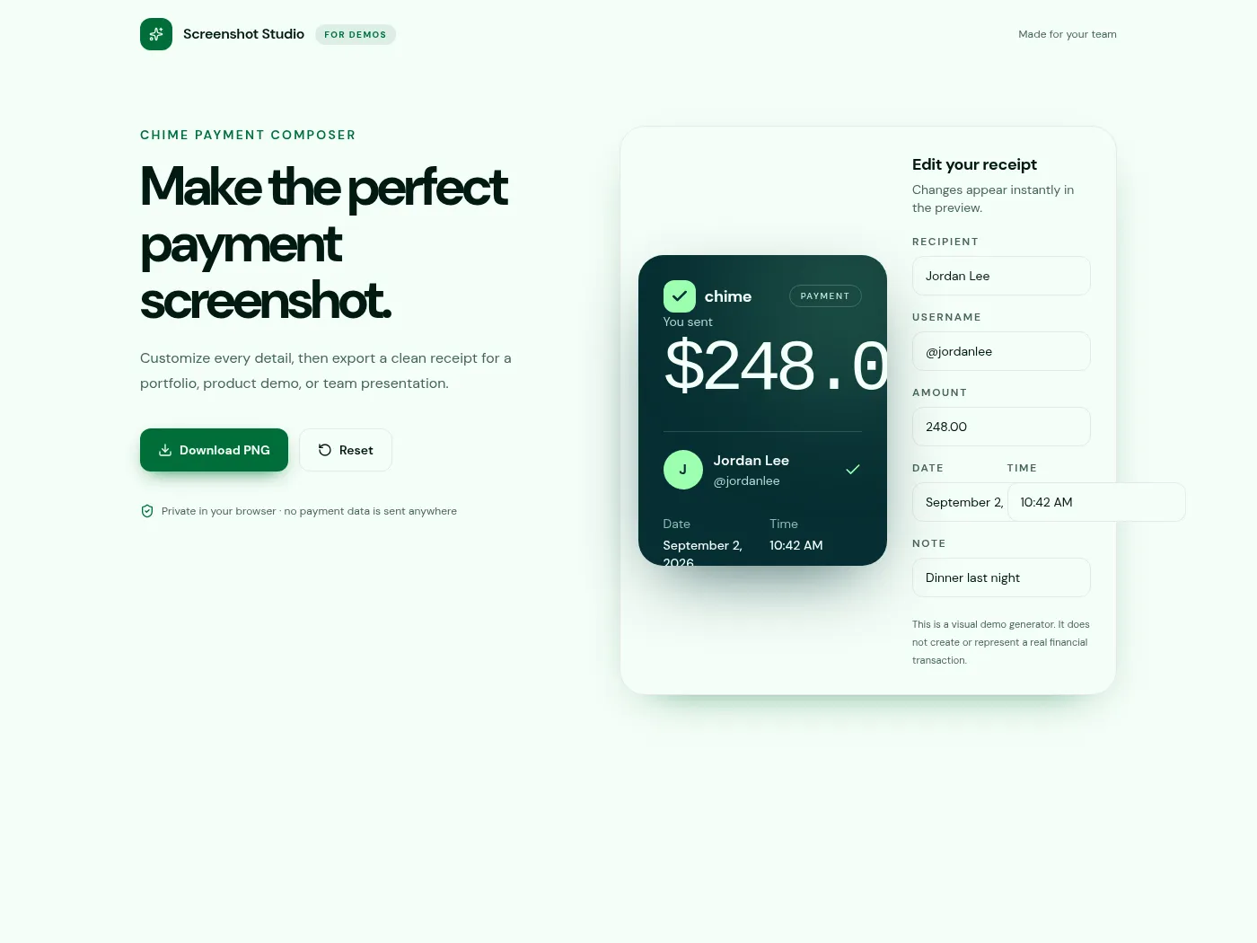 Chime Screenshot Studio
