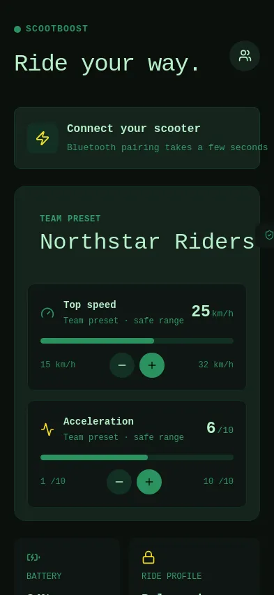 ScootBoost Mobile App