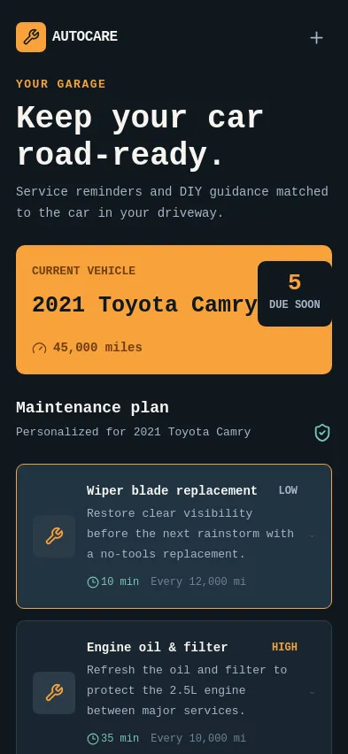 AutoCare Companion