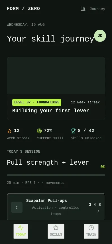 Calisthenics Skill Journey