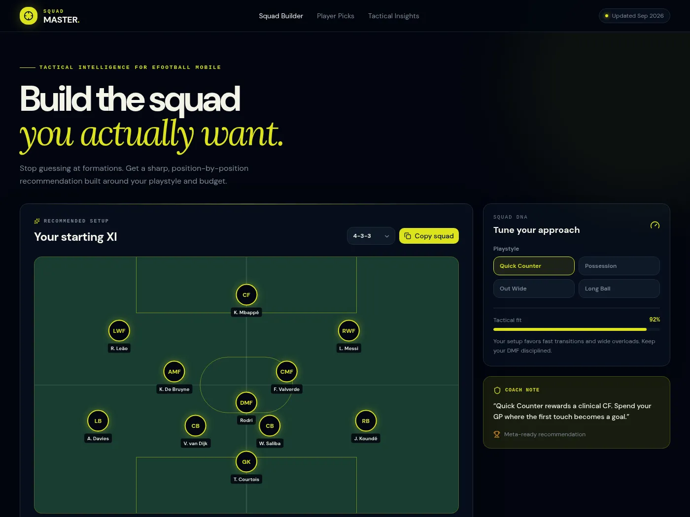 eFootball Squad Master