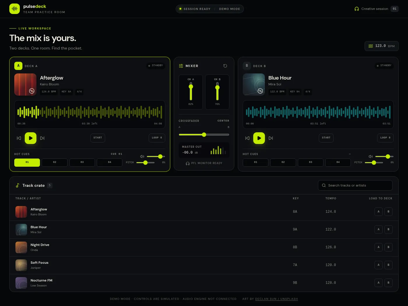 PulseDeck DJ Simulator