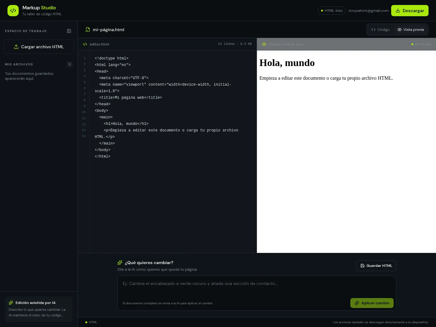 HTML IA Editor