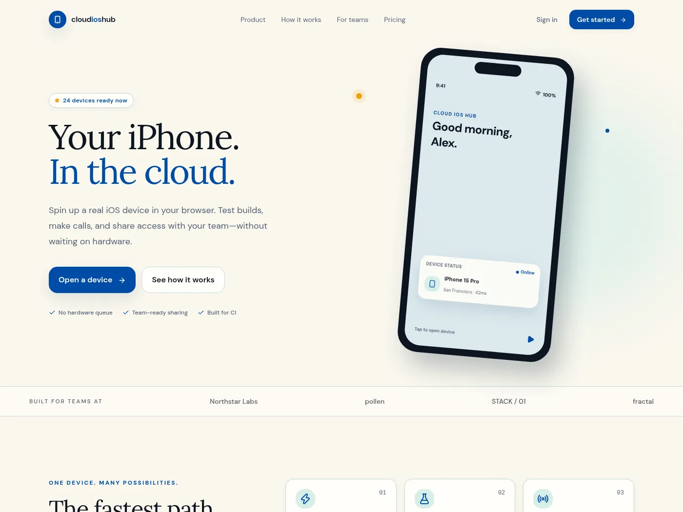 Cloud iOS Device Hub