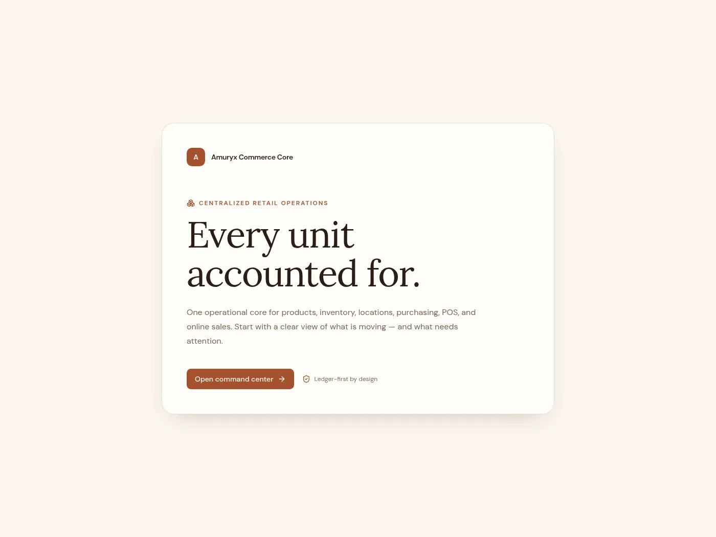 Amuryx Commerce Core