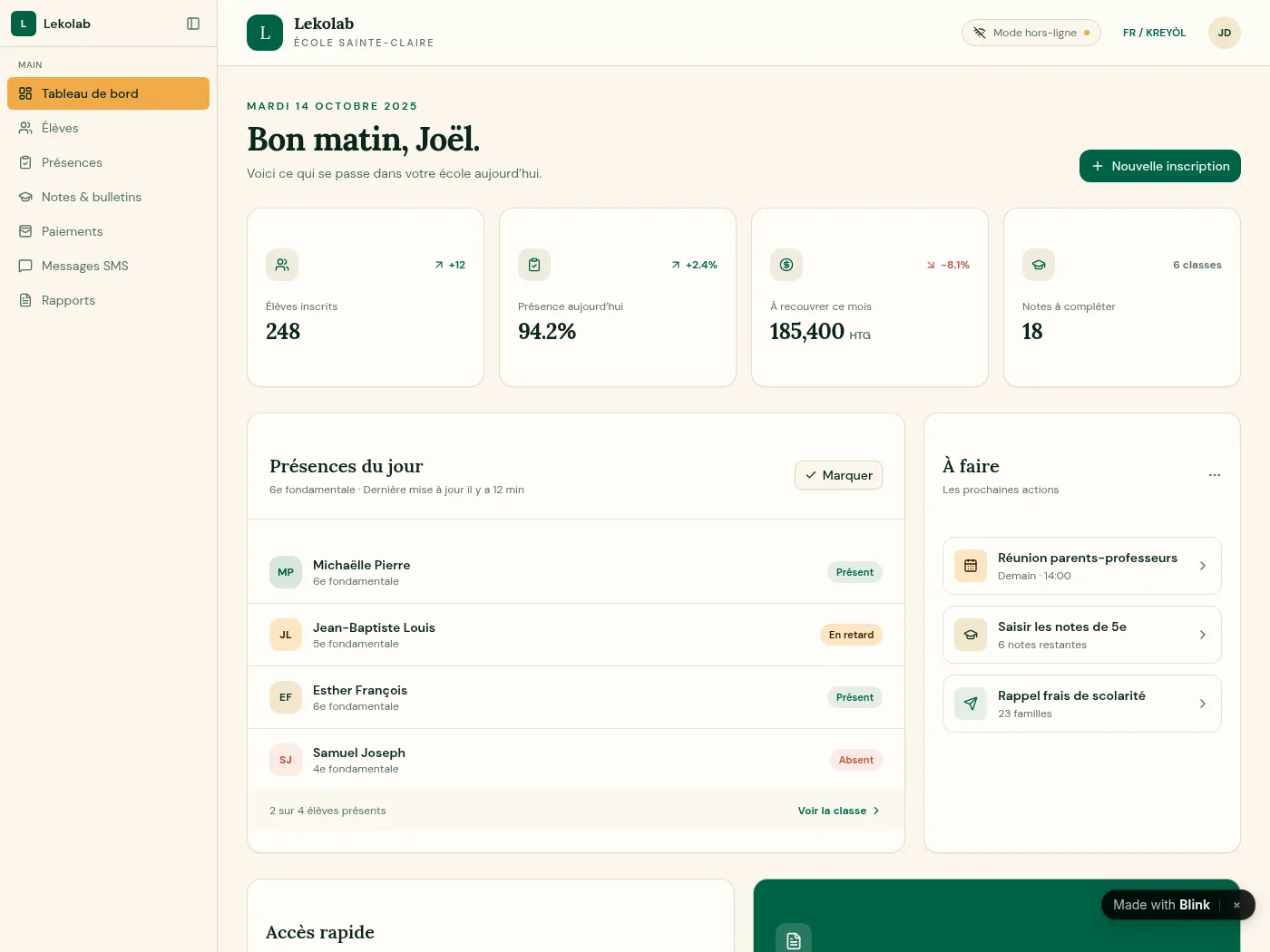 Lekolab School System