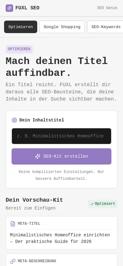 FUXL SEO Genie