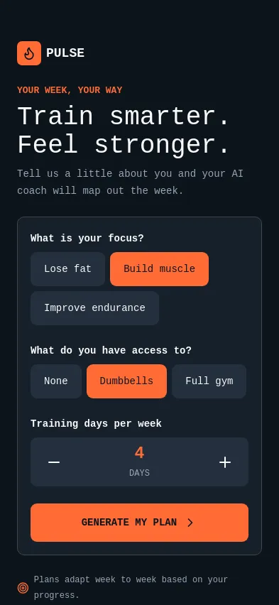 AI Workout Planner