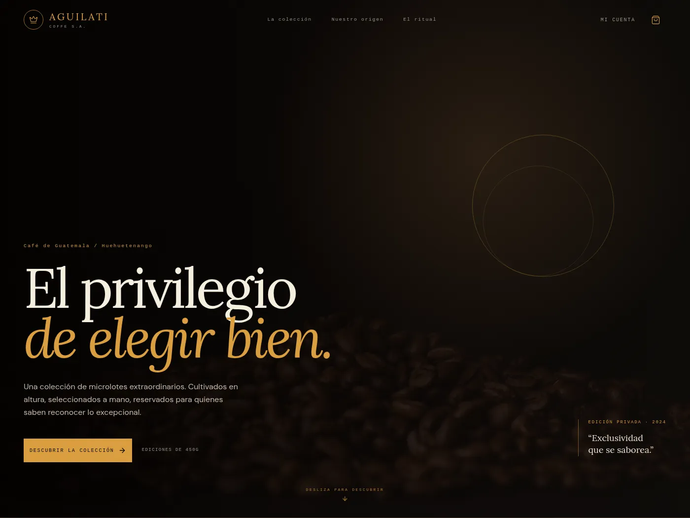 Aguilati Exclusive Coffee Web
