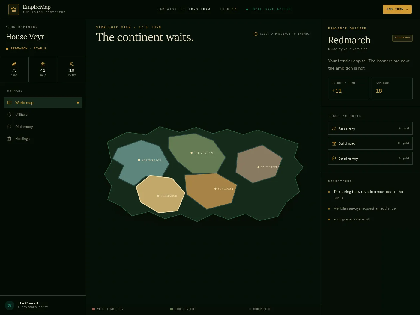 EmpireMap Strategy Game