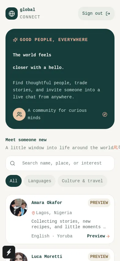 Global Connect App