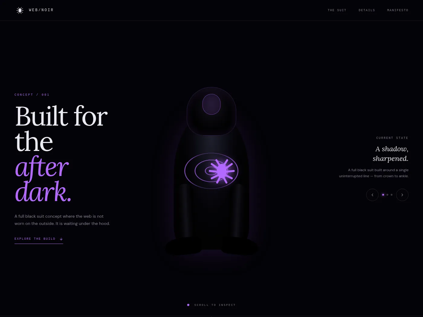 Purple Web Suit Design