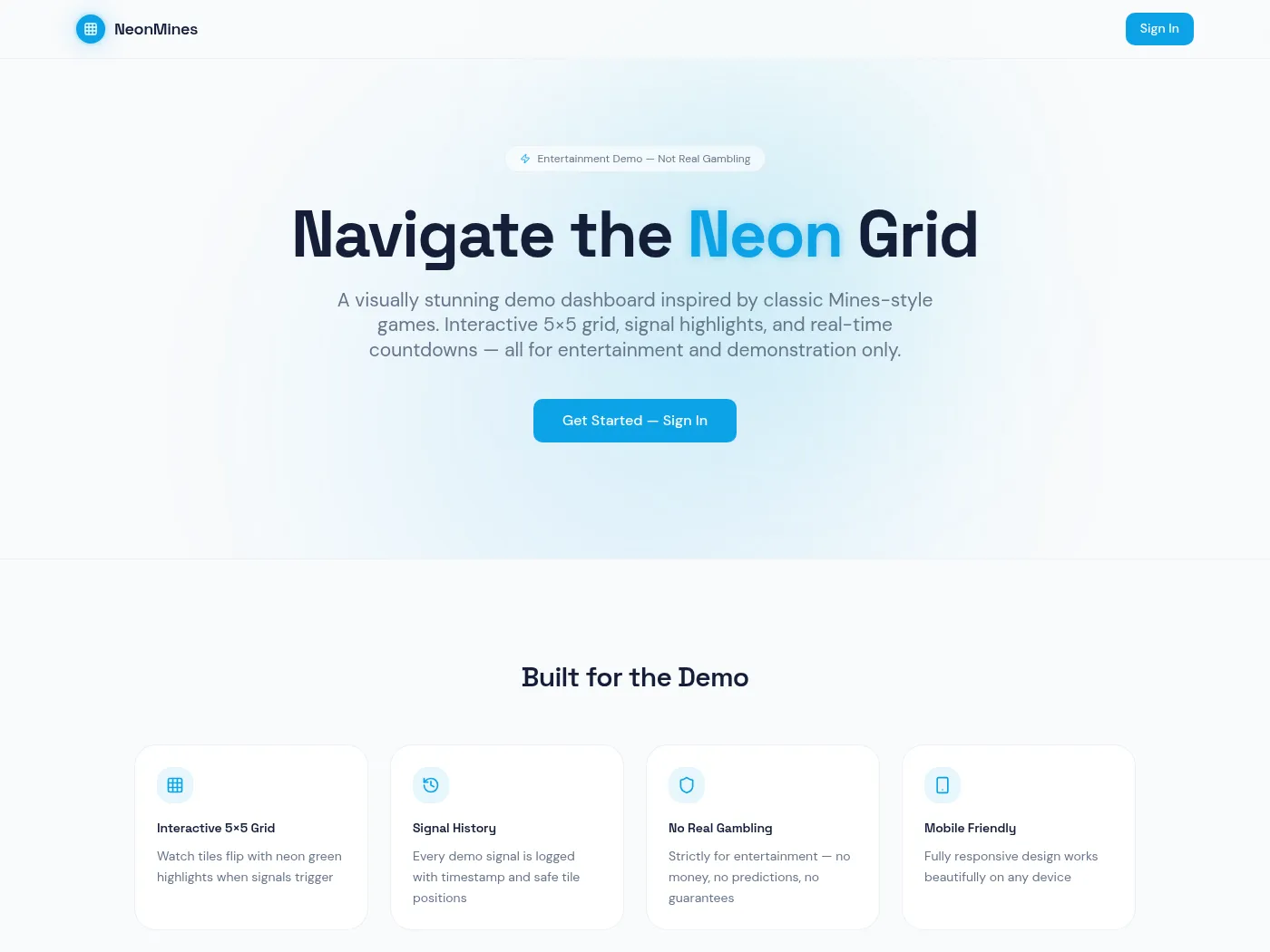 NeonMines Dashboard