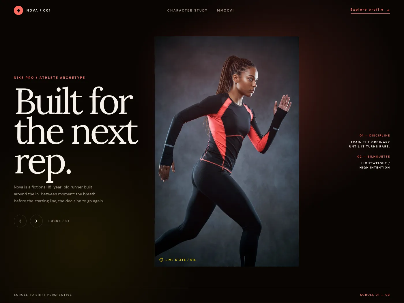 Nike Pro Girl Character