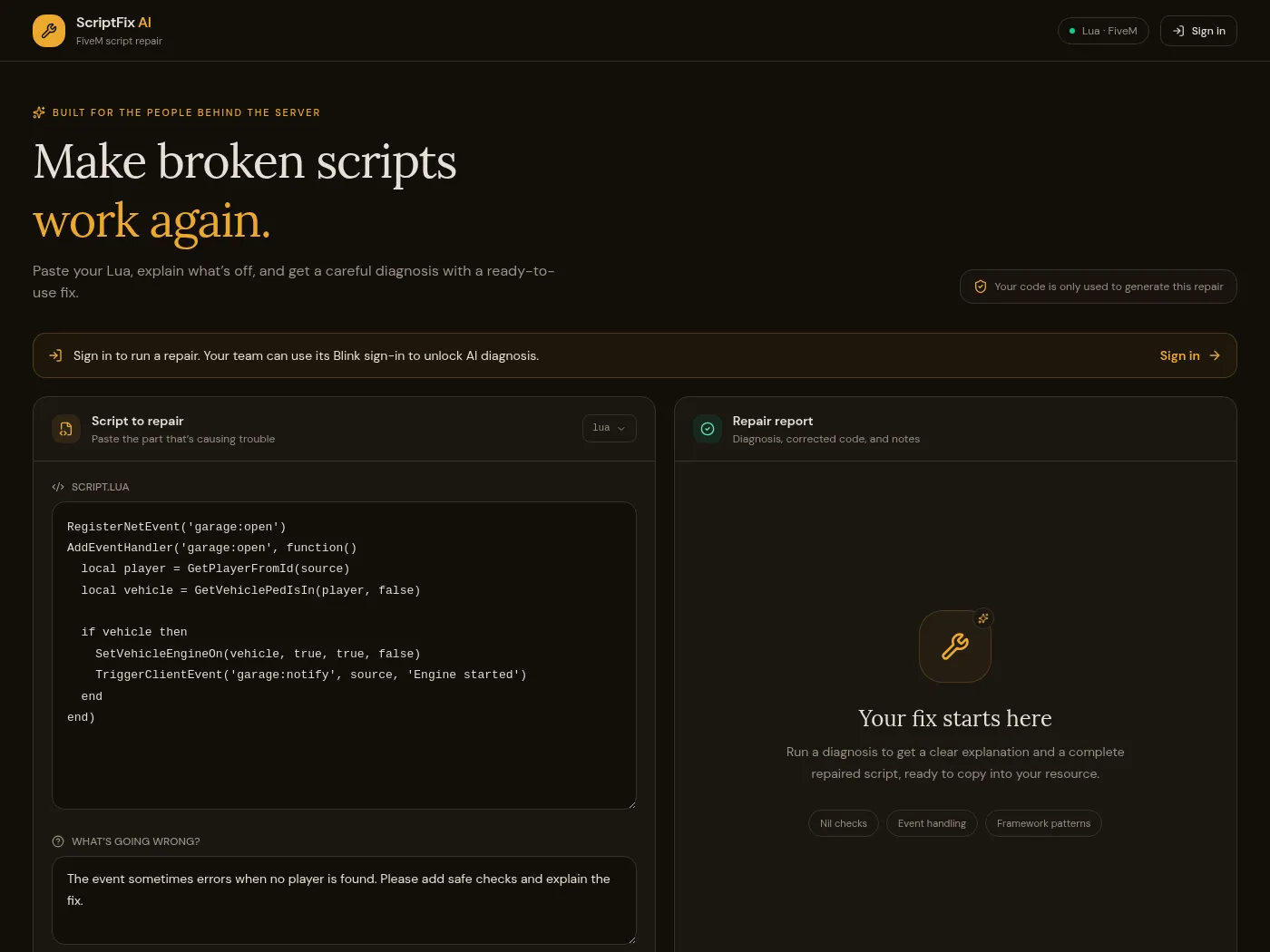 ScriptFix AI