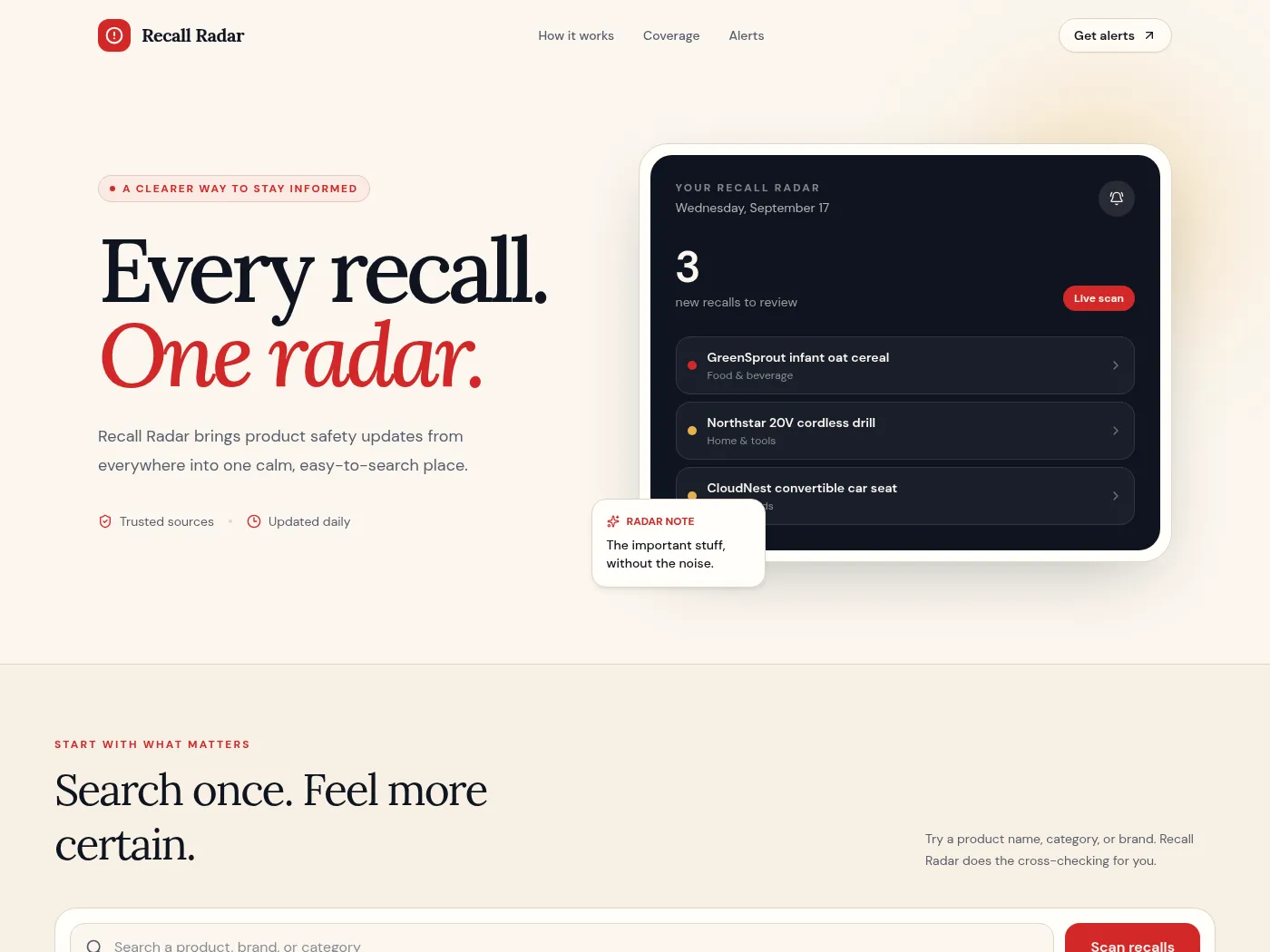 Recall Radar