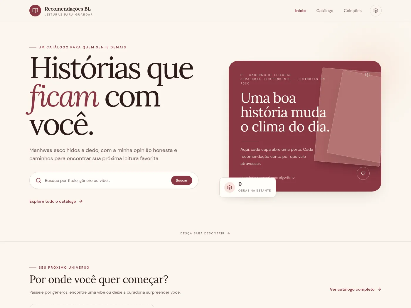 Recomendações BL Catalog