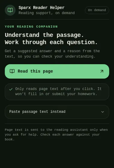Sparx Reader Helper