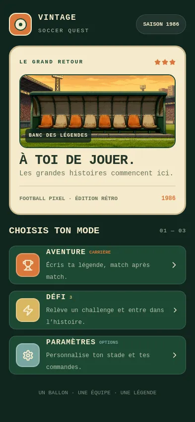 Jeu de foot vintage