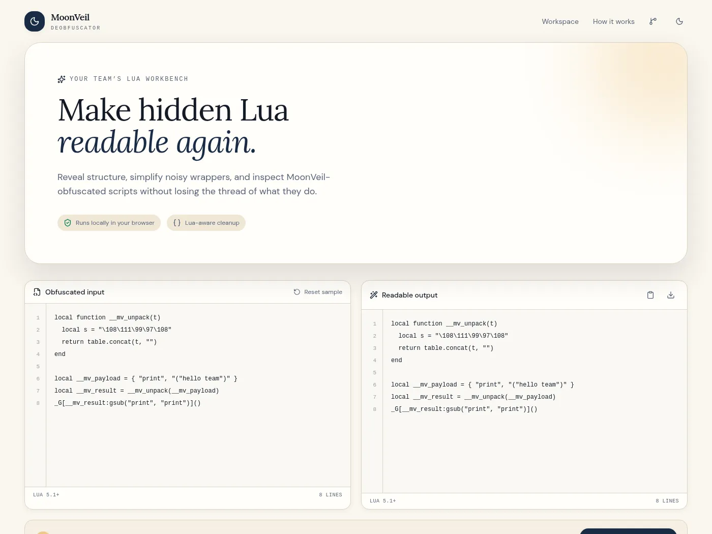 MoonVeil Deobfuscator Web