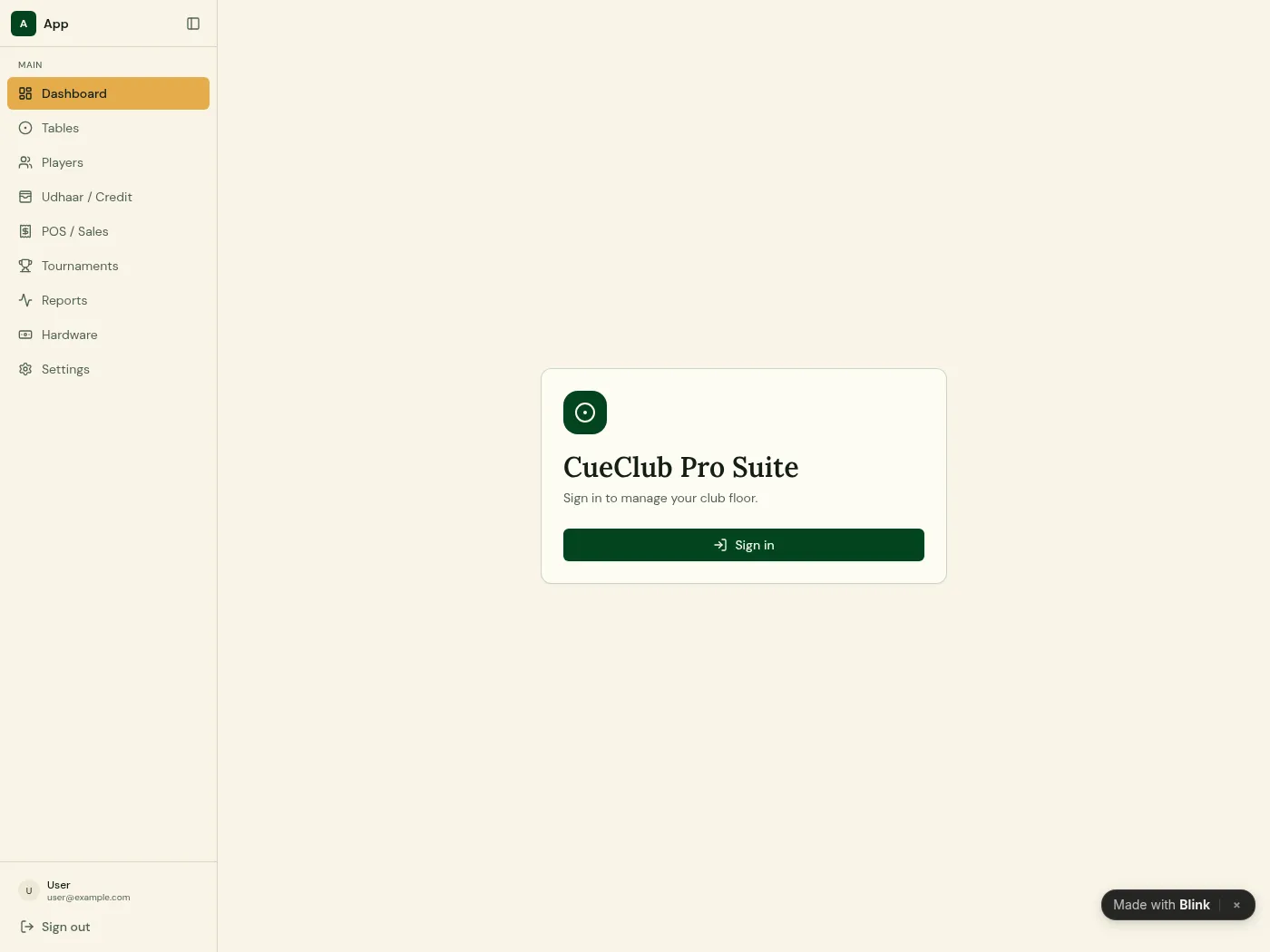 CueClub Pro Suite
