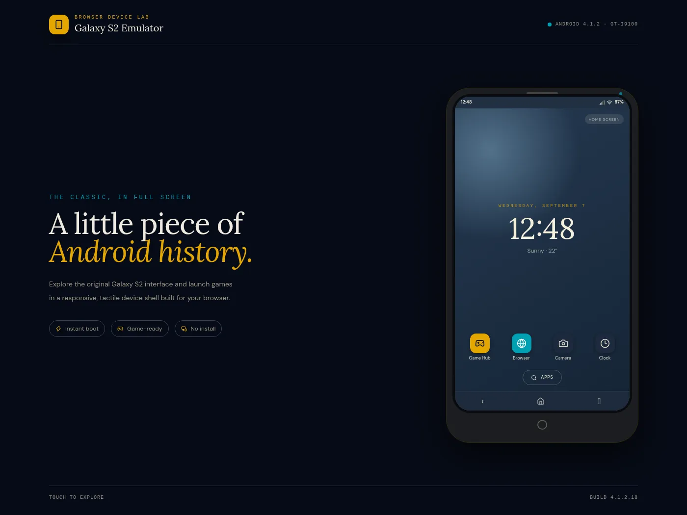 Galaxy S2 Web Emulator