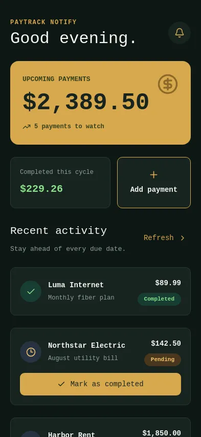 PayTrack Notify