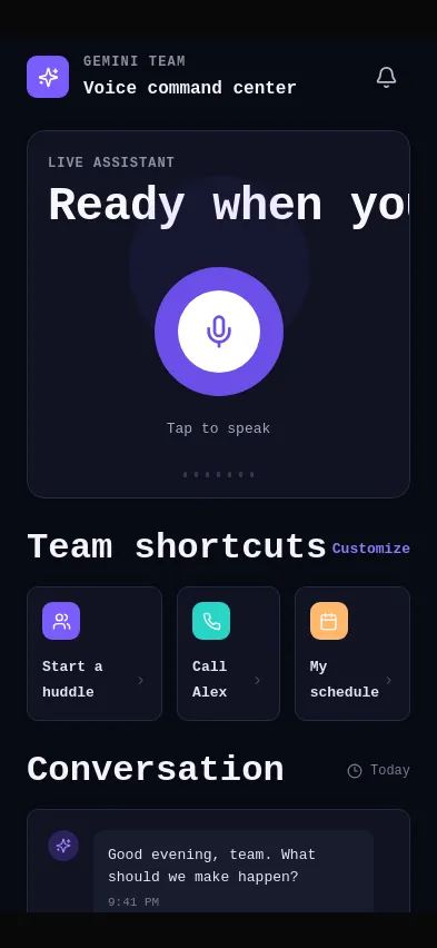 Gemini Team Voice AI