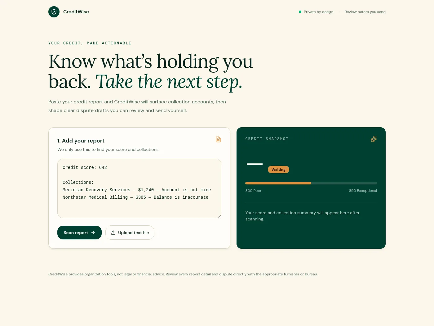 CreditWise Dispute Hub