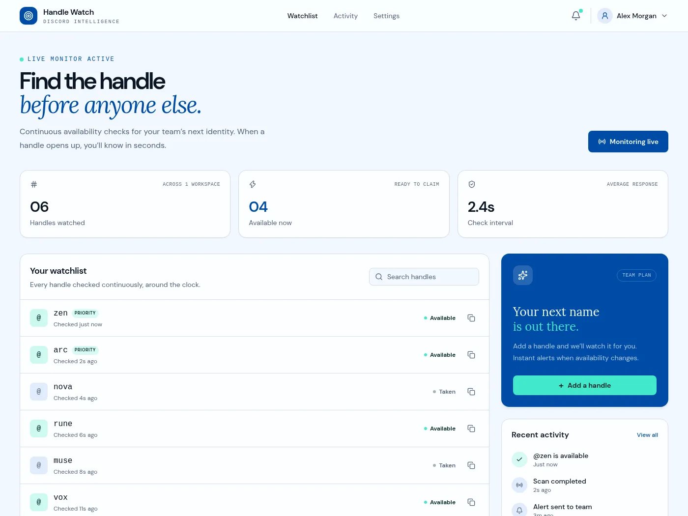 Discord Handle Tracker